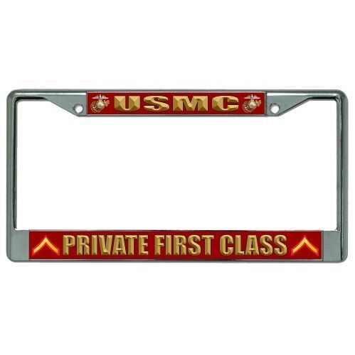 USMC MARINE CORPS MARINE PRIVATE FIRST CLASS EGA USA MADE LICENSE PLATE ...