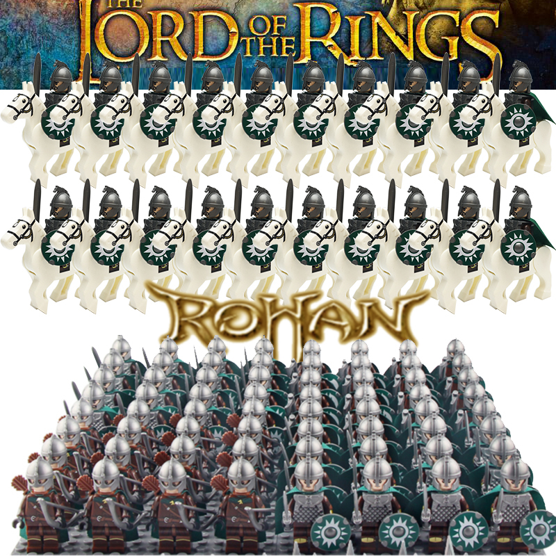 LotR Return Mordor Rohan Guards Knight+White Horse Army MiniFigures ...