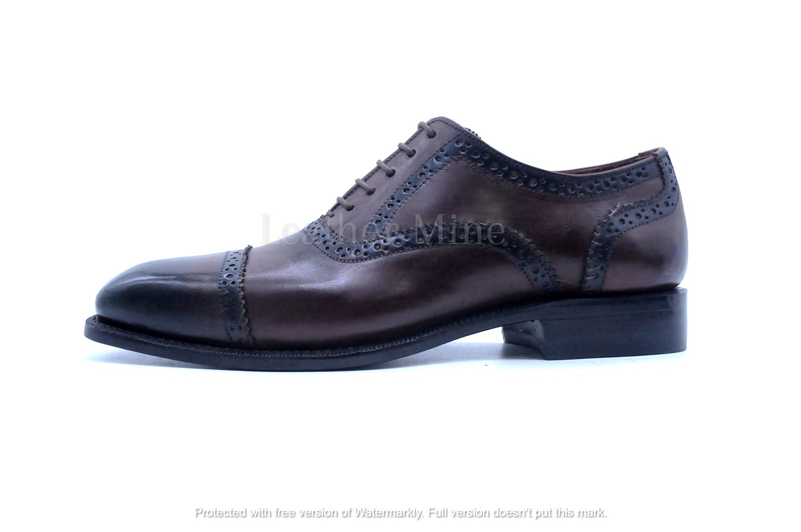 Men's Handmade Ox Blood Leather Wingtip Oxfords Formal Custom Made ...