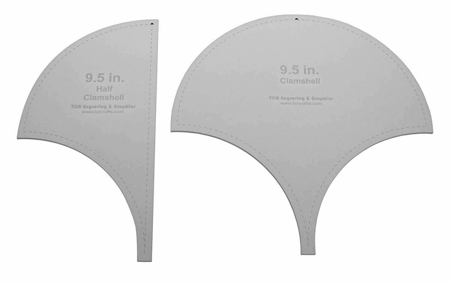 Clamshell Templates. 2 Piece Set 9.5 Inches and 50 similar items