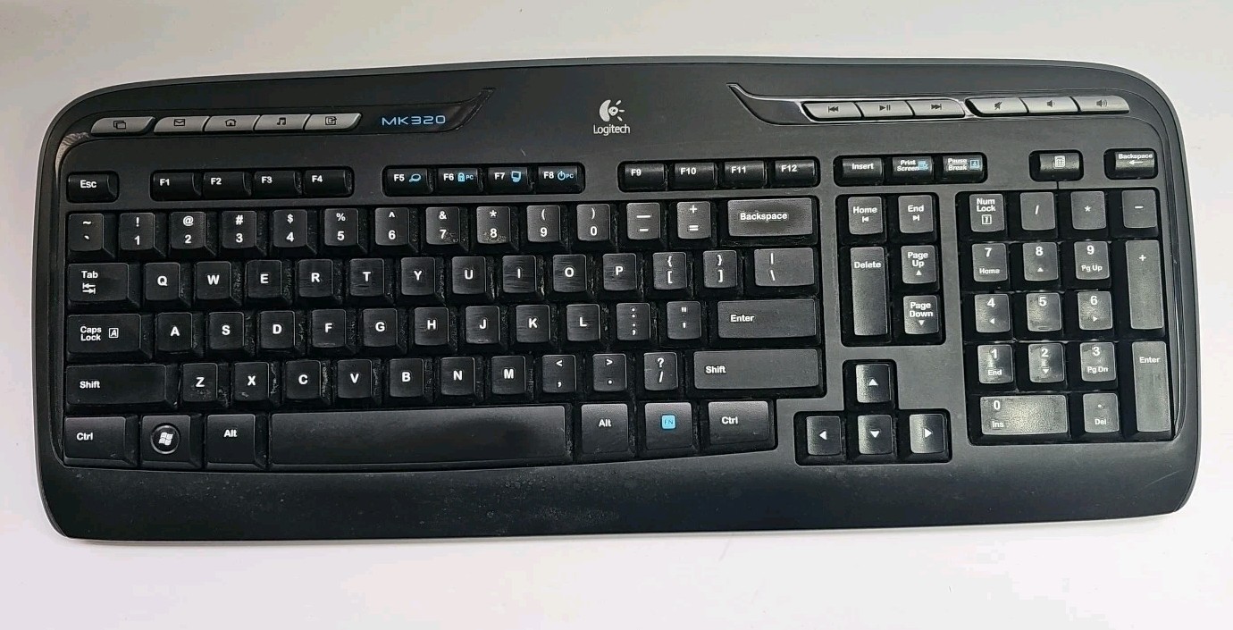 Logitech MK320 Wireless Keyboard No USB Receiver Dongle Not Included Y ...
