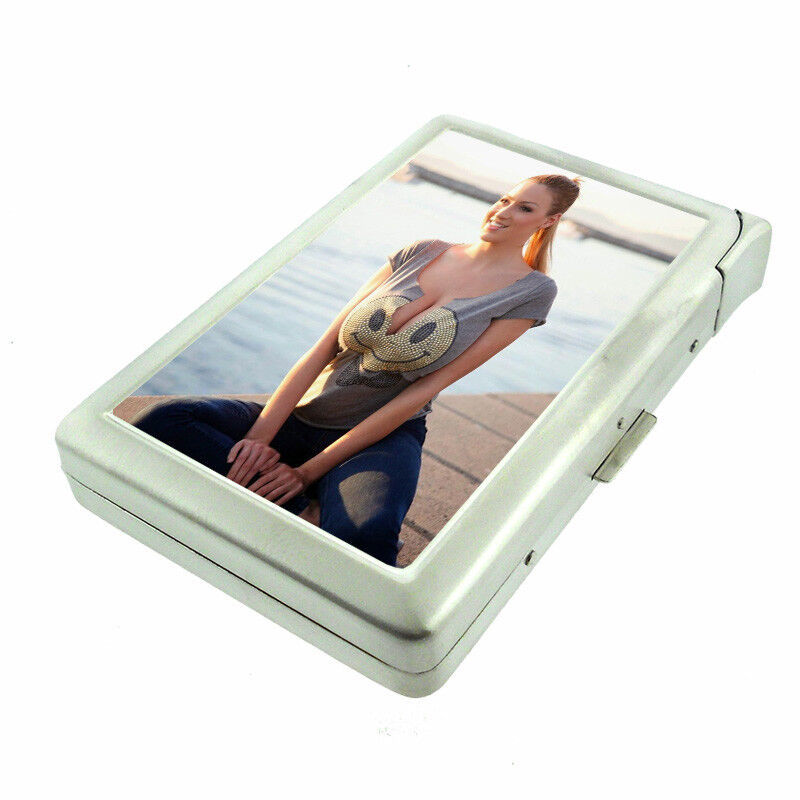 Finland Pin Up Girls D2 100's Size Cigarette Case with Built in Lighter ...