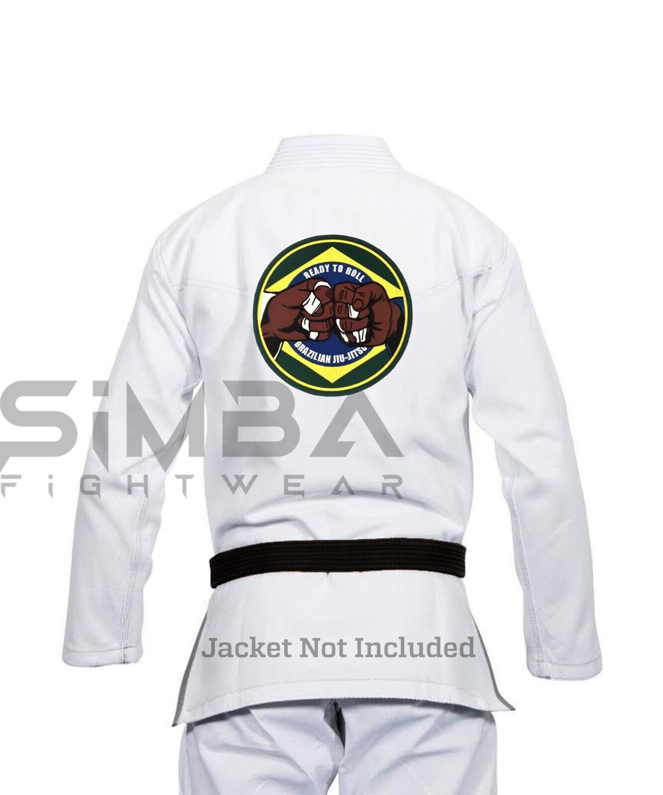 10 Inches READY TO ROLL Bjj Embroidery Patch Brazilian Jiujitsu Kimono ...