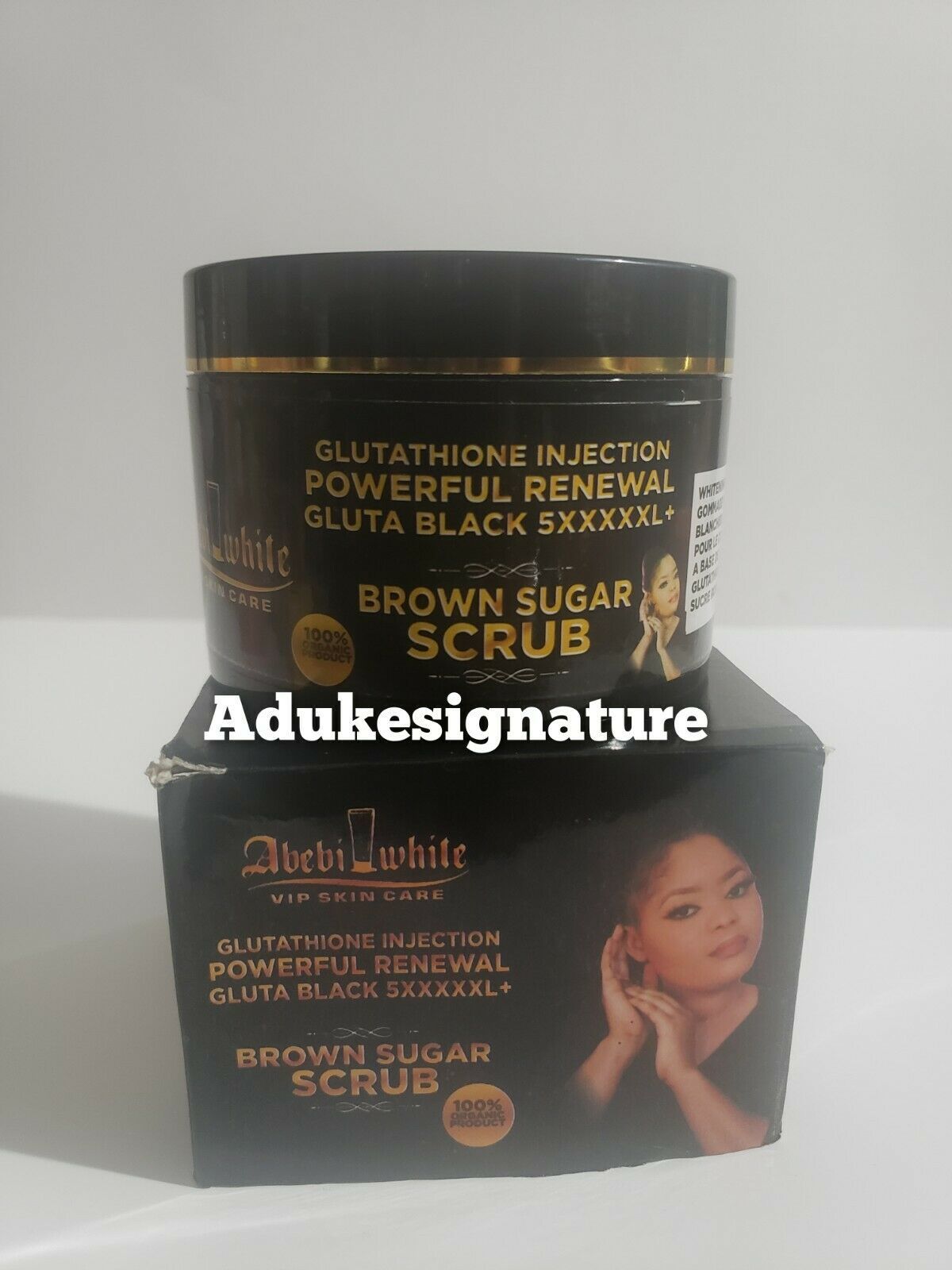 Abebi White Vip skincare gluta black brown sugar scrub - Lightening Cream