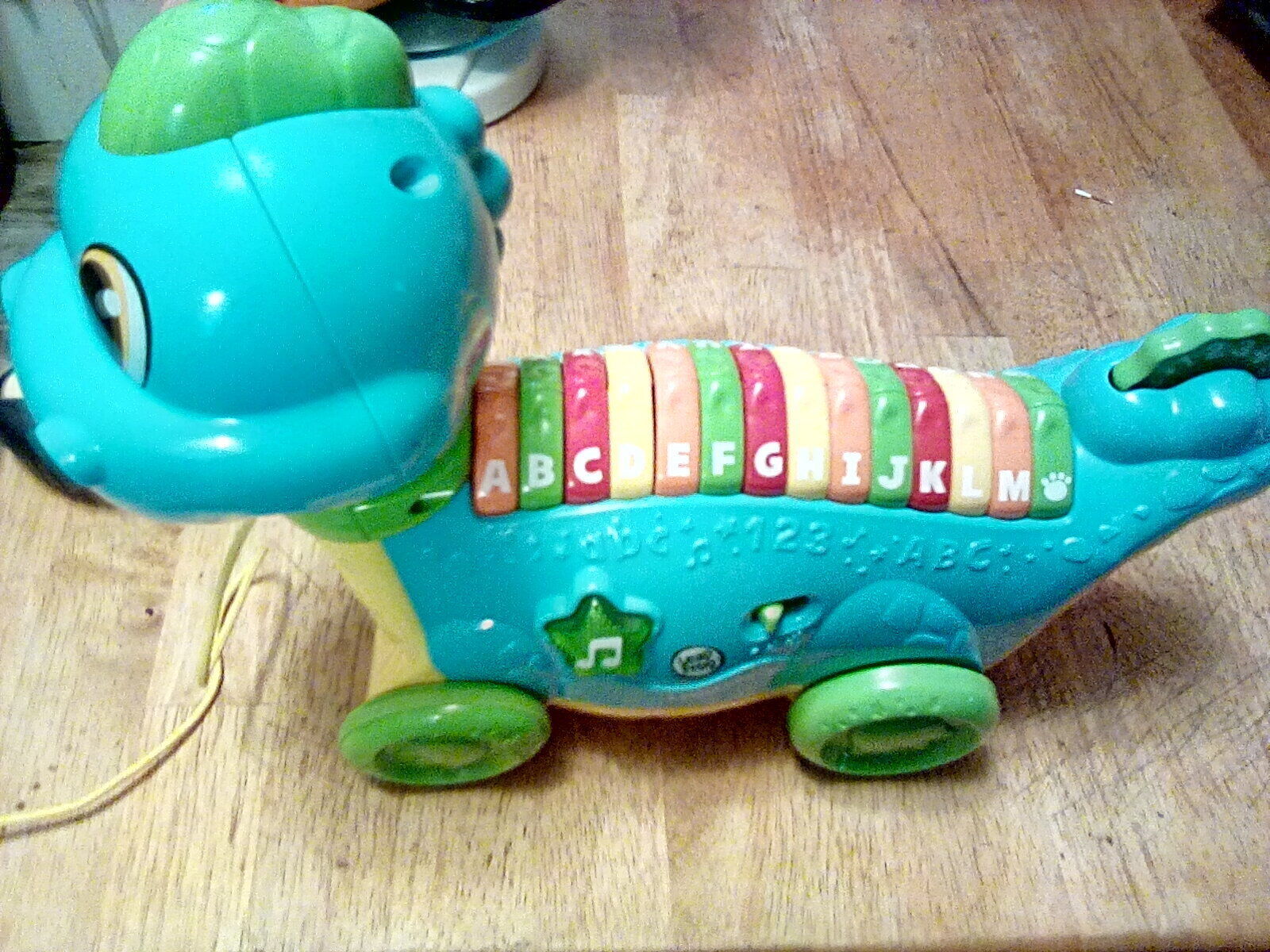 LEAPFROG Lettersaurus Learning Dinosaur Leap Frog Teal ABCs Alphabet ...