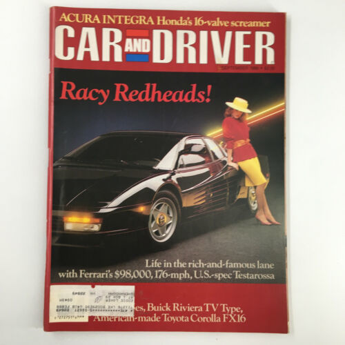 VTG Car and Driver Magazine September 1986 Acura Integra Honda 16 Valve ...