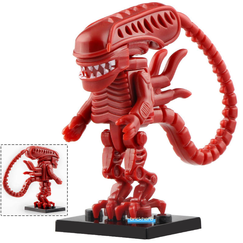 Red Xenomorph Alien Horror Movie Lego Compatible Minifigure Brick Toys ...