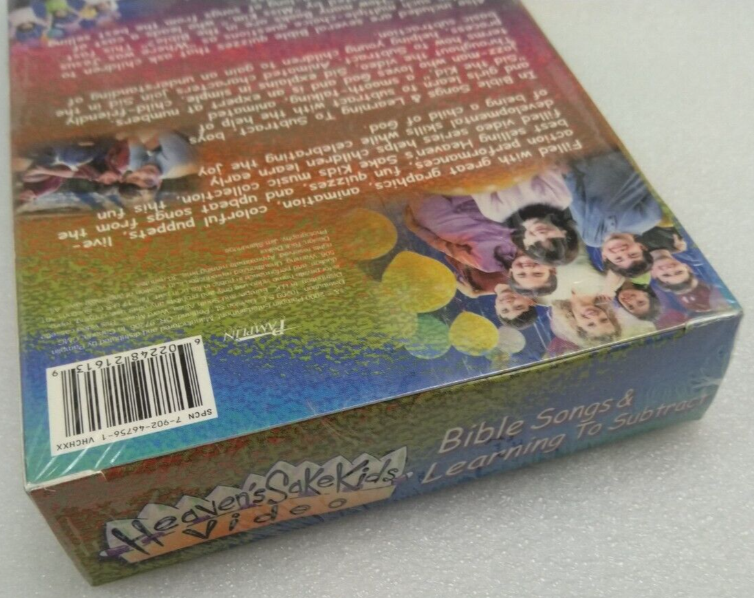 VHS Heaven’s Sake Kids Bible Songs and Learning To Subtract (VHS, 2000 ... VHS Heaven’s Sake Kids Bible Songs and Learning To Subtract (VHS, 2000 ...