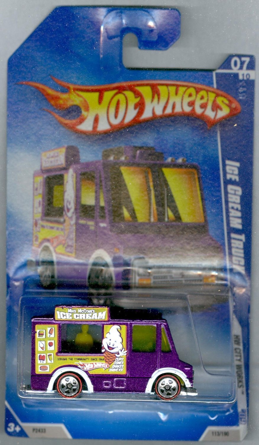 Hot Wheels 2009-113 Ice Cream Truck Red Line HW City Works 5-Spoke ...