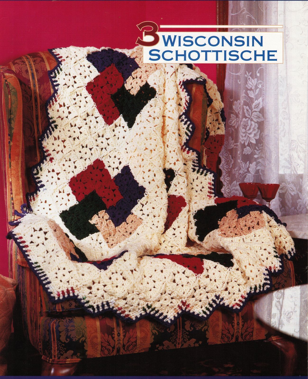 Crochet Southwest Firebird Native Indian Art Pottery Wisconsin Afghan ...