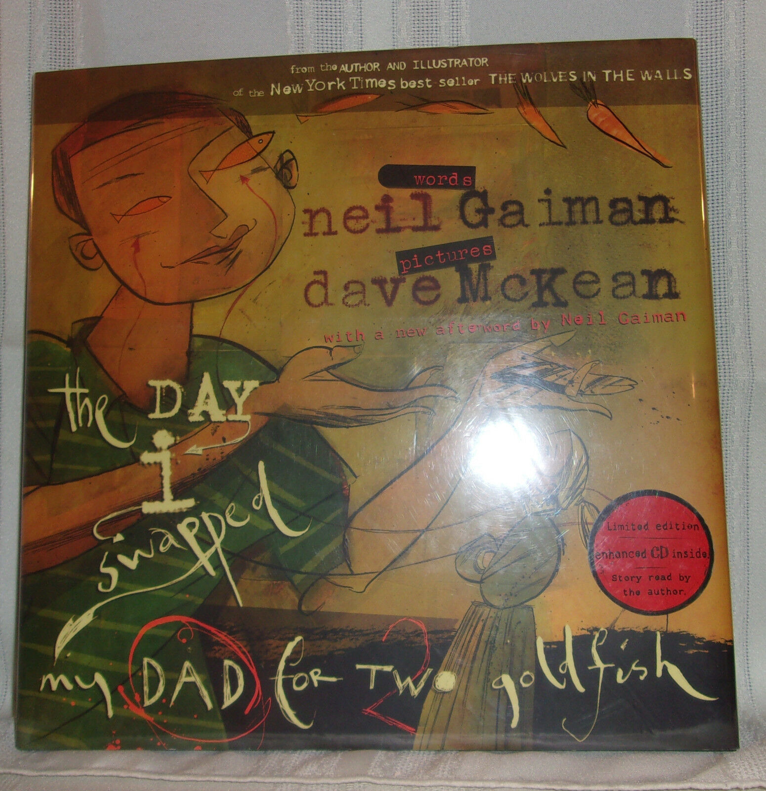 Neil Gaiman DAY I SWAPPED MY DAD FOR 2 GOLDFISH Limited SIGNED! +CD ...