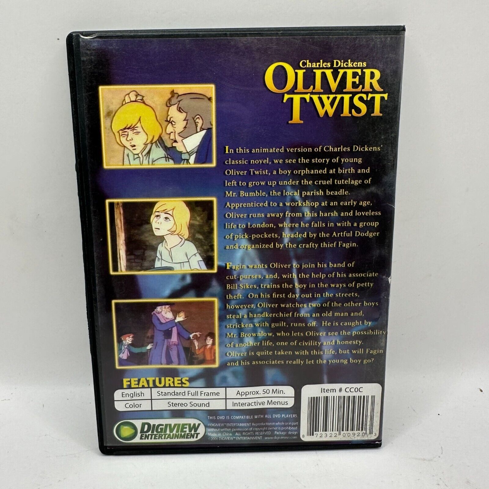 Oliver Twist Charles Dickson animated DVD and 50 similar items