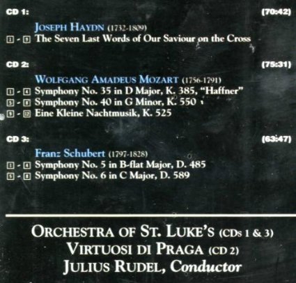Haydn The Seven Last Words Of Christ On The Cross. Schubert Symphonies ...
