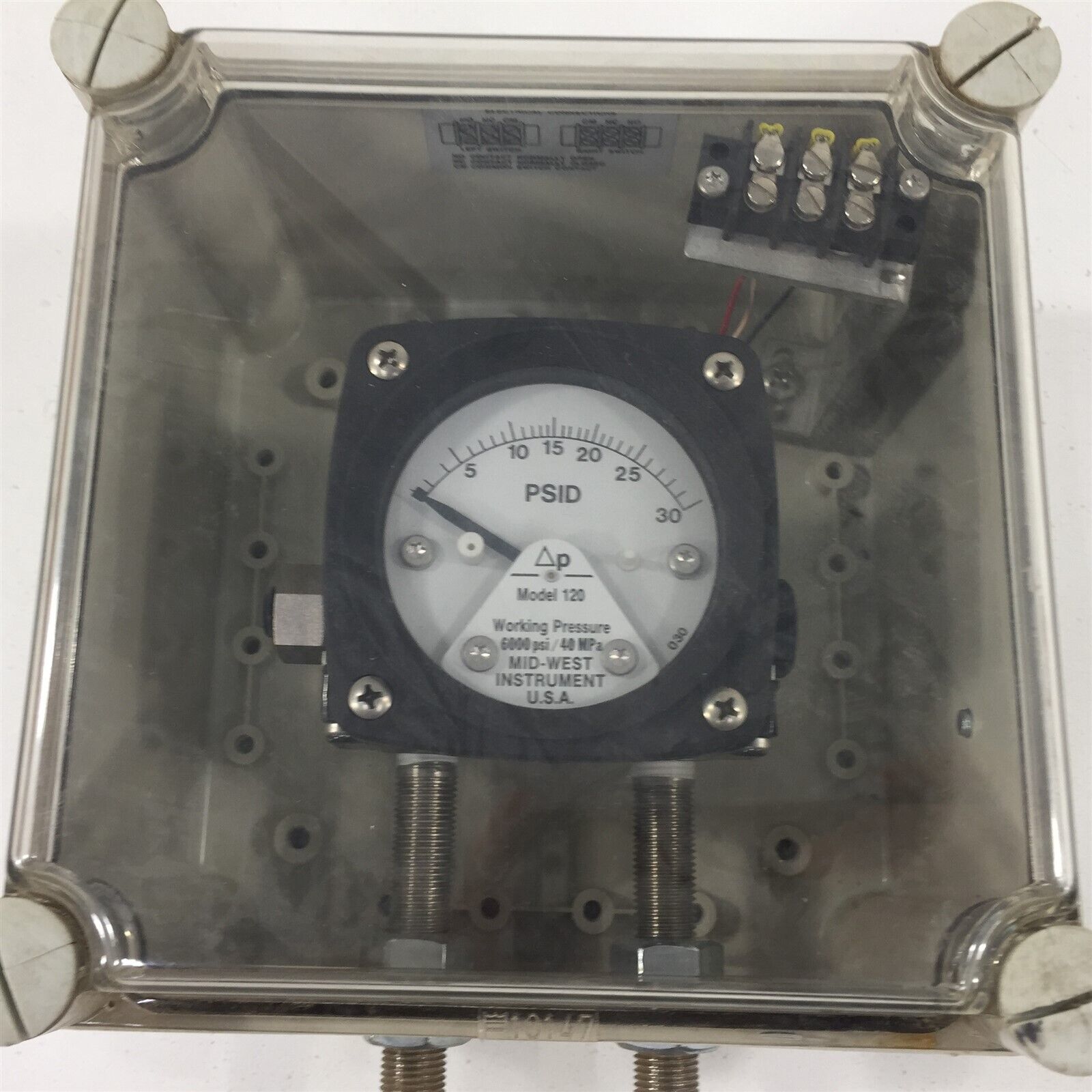Mid-West Instrument Model 120 30 PSID Differential Pressure Gauge W ...