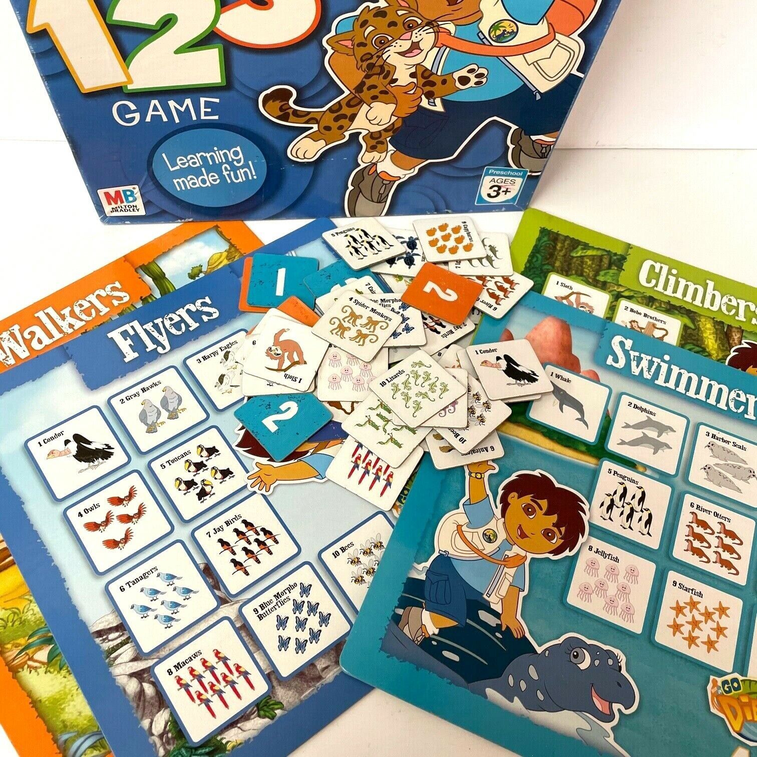 Nick Jr Go Diego Go! 123 Board Game Learning Made Fun By Milton Bradley ...