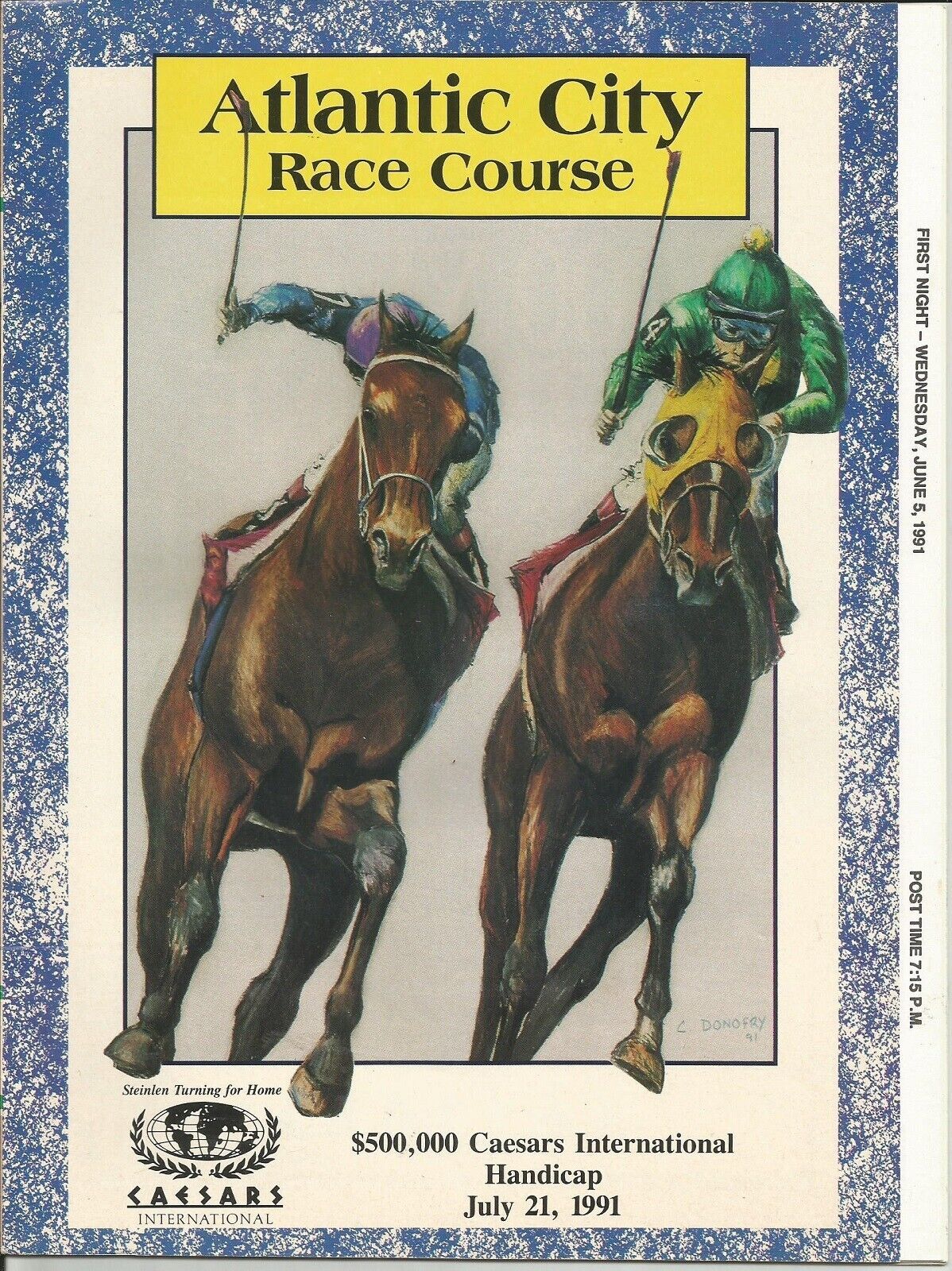 1991 - June 5th - Atlantic City Race Course "Miss America Stakes ...