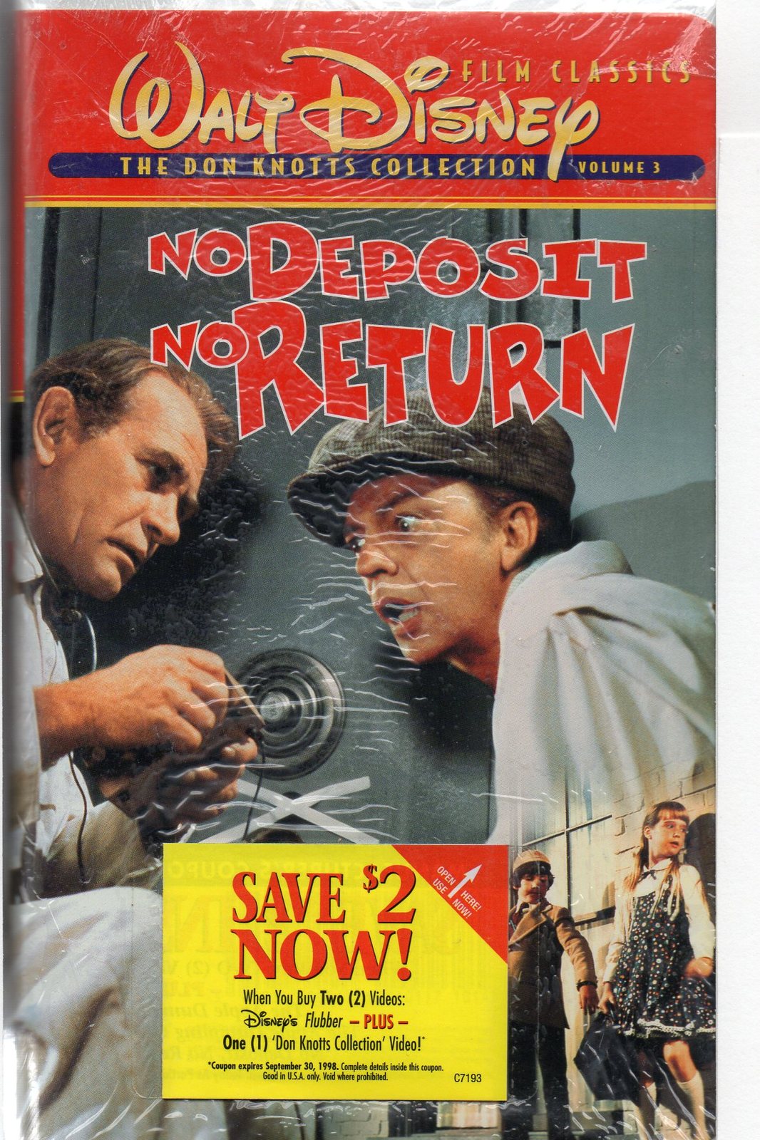 NO DEPOSIT, NO RETURN (vhs) *NEW* rich grandkids ask bumbling crooks to ...