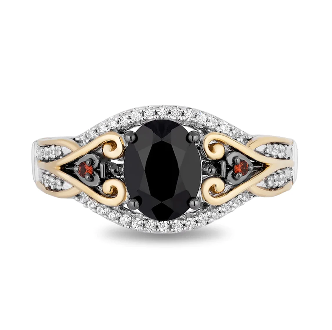 Enchanted Disney Villains Evil Queen Oval Engagement Ring, Black ...