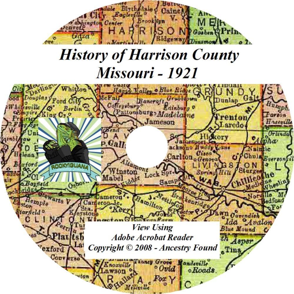 1921- HARRISON County Missouri MO - History & Genealogy - Ancestors ...