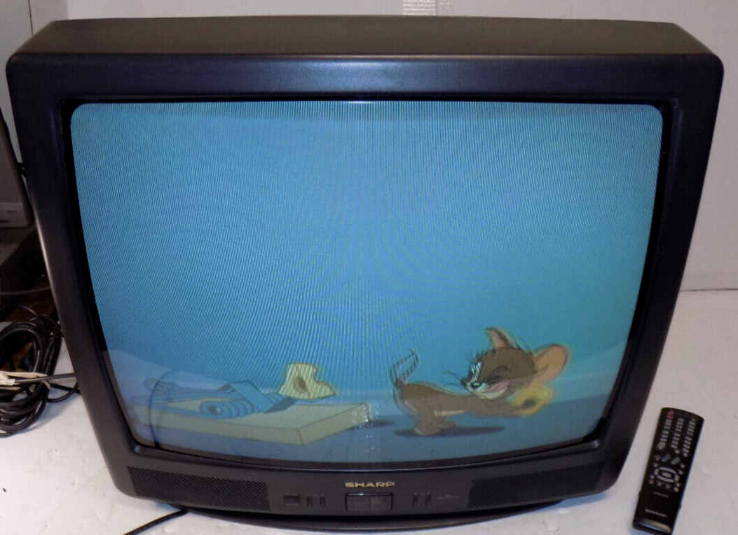 Sharp 25f-S40 25 inch CRT TV Retro Gaming TV with Remote - TVs