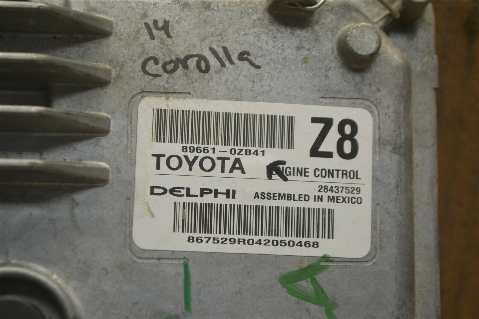 2014 Toyota Corolla Engine Control Unit ECU 896610ZB41 Module 213-9c7 - Car & Truck Parts ...