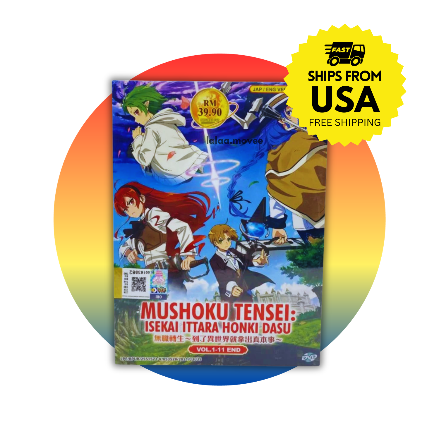 DVD Anime Mushoku Tensei: Jobless Reincarnation (1-11 End)English Dub ...