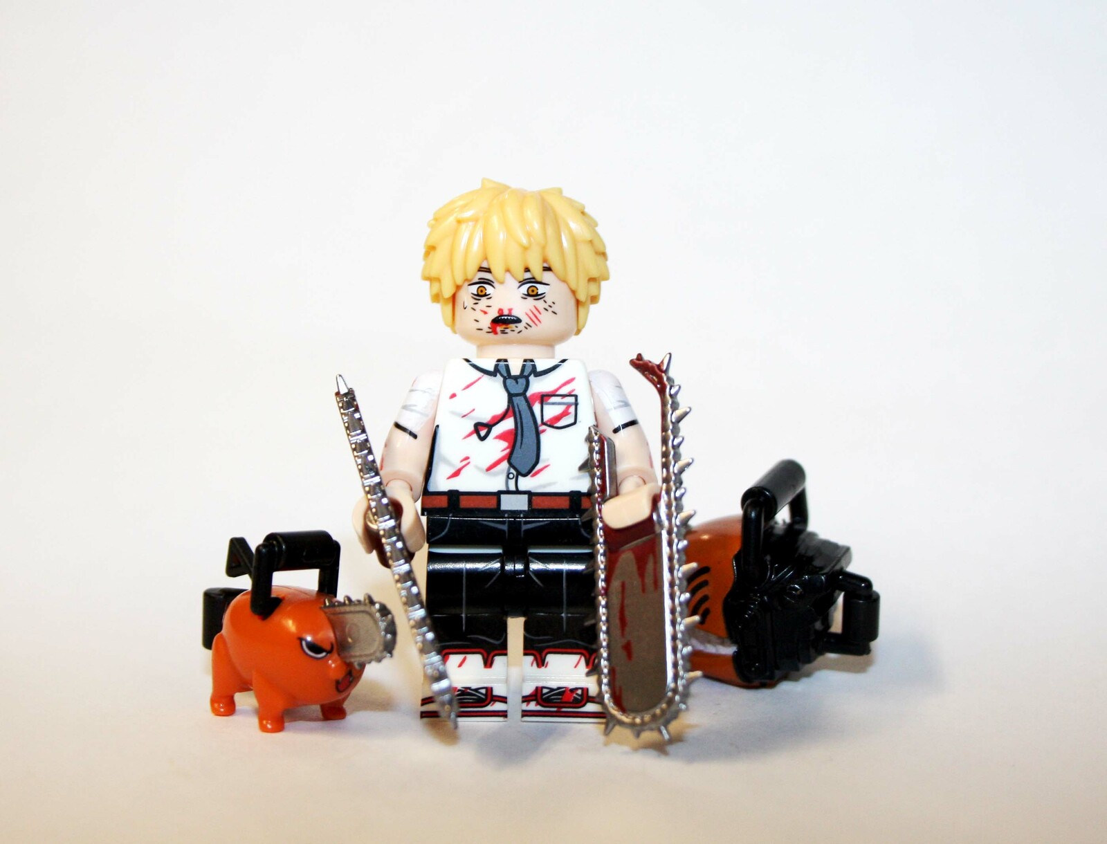 HG Denji Chainsaw Man Horror Anime Bloody V2 Toys Minifigures - LEGO (R ...