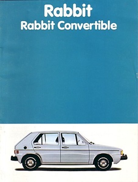 1981 Volkswagen RABBIT sales brochure catalog 81 US VW Cabriolet ...
