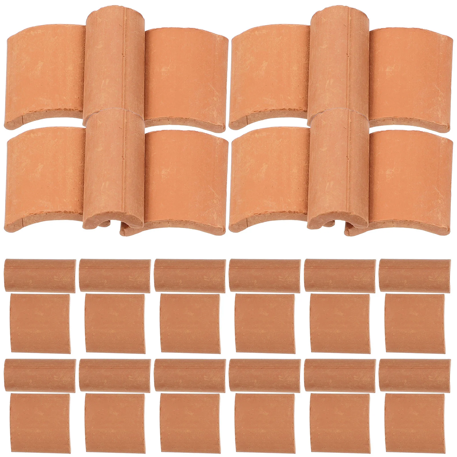 120 Pcs Tile Model Lifelike Small Roof Tiles Miniature Decor Fake ...