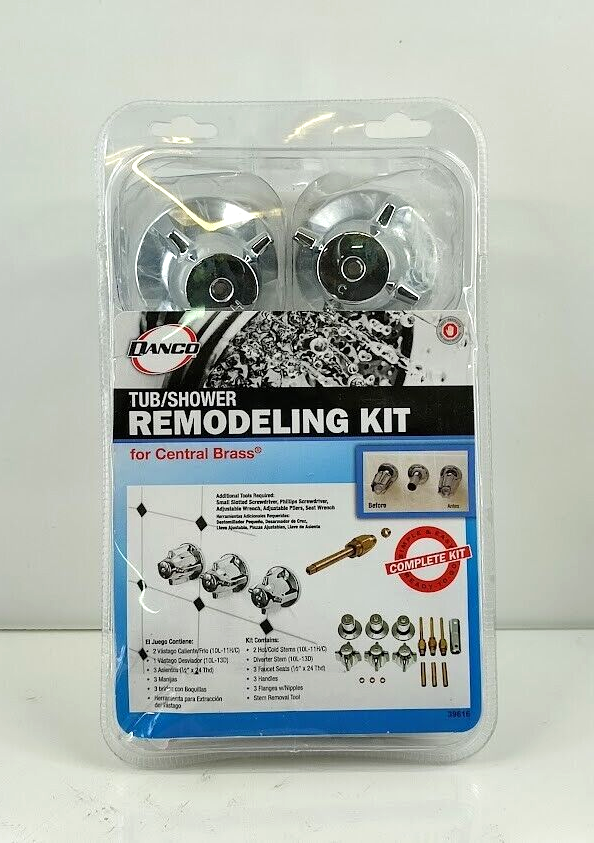 Danco Tub Shower 3 Handle Chrome Remodeling Kit 39616 For Central Brass