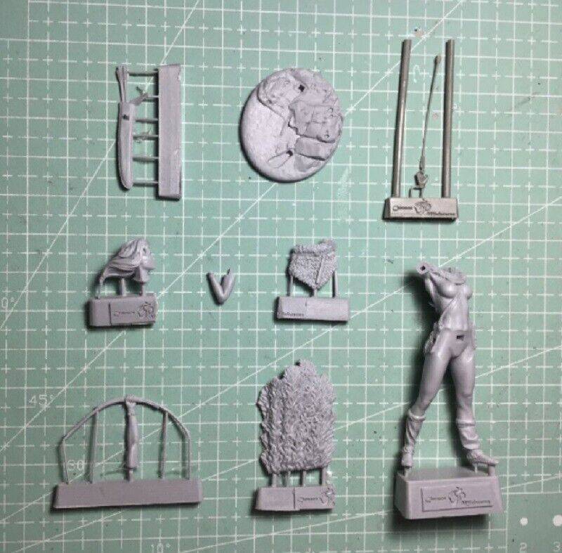 1/32 54mm Resin Model Kit Nudes Beautiful Girl Barbarian Viking Archer ...