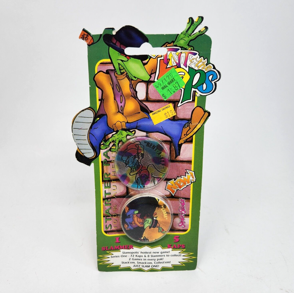 VINTAGE 1990's TNT + THE KAPS 1 SLAMMER 5 KAPS STARTER PAK NOS SEALED ...
