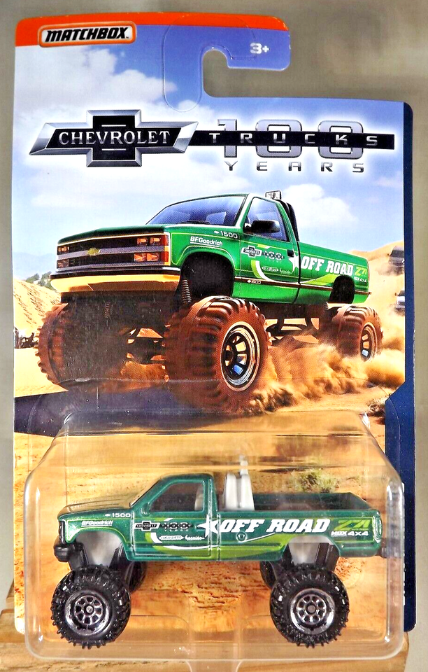 2018 Matchbox Chevrolet Trucks 100 Years CHEVY K1500 Green w/Chrome Rim ...