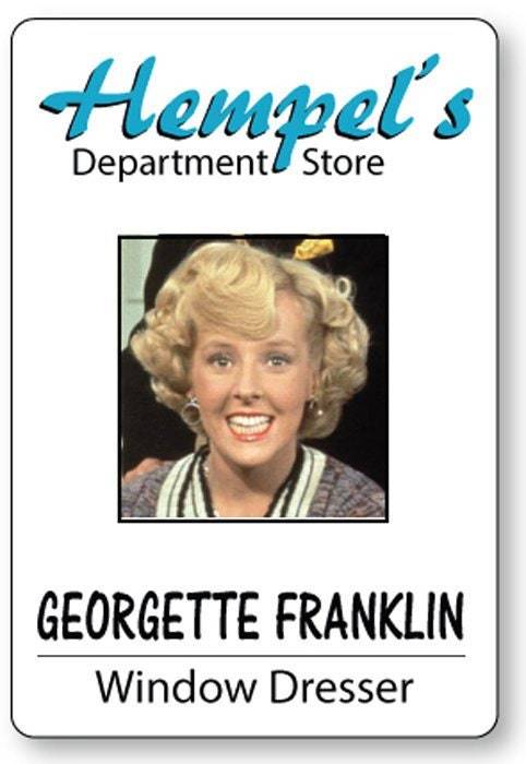 GEORGETTE FRANKLIN of the Mary Tyler Moore Show Name Badge with pin ...