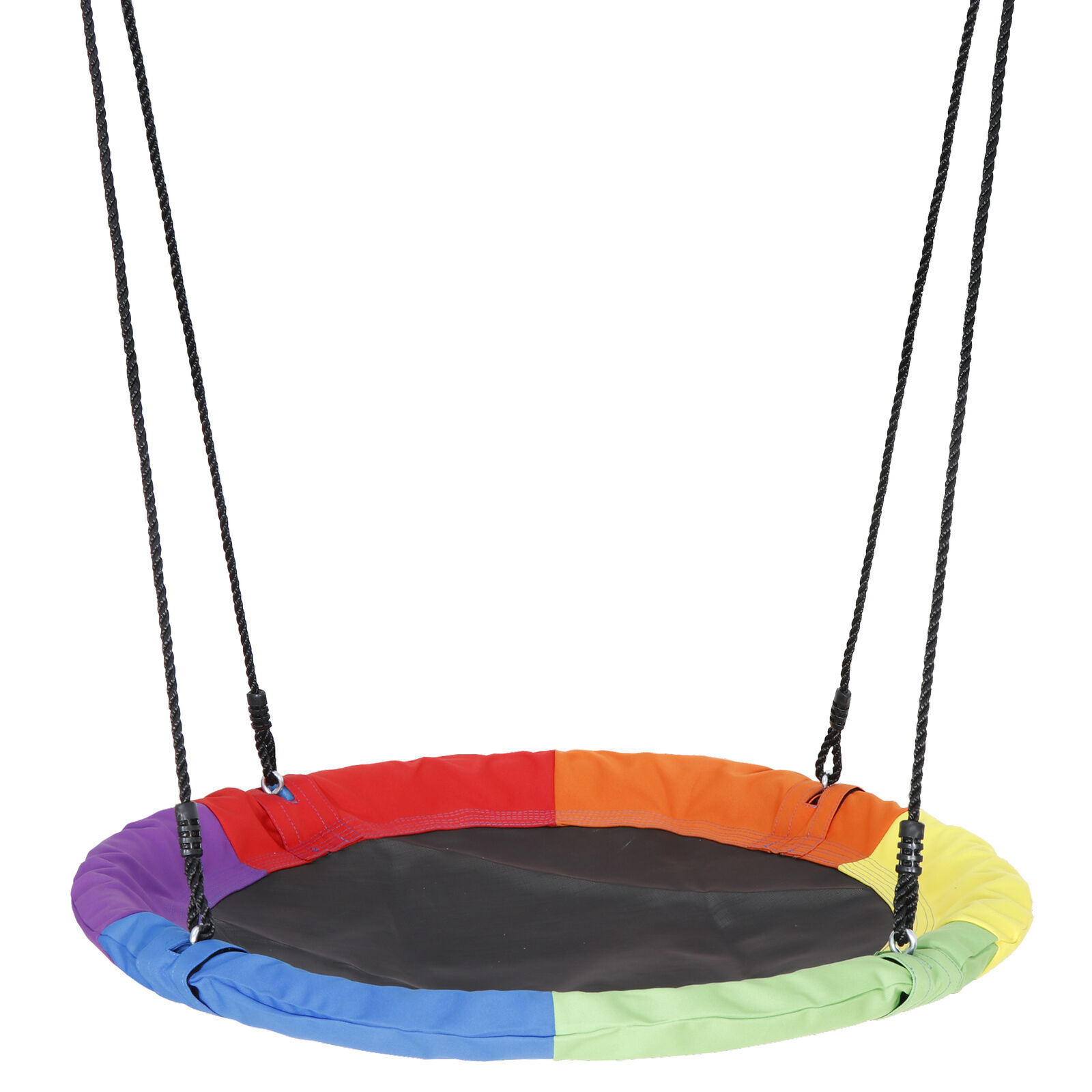 40" Tree Swing Waterproof Saucer Tree Swing Set Adjustable Rope Colorful Rainbow - Swings ...