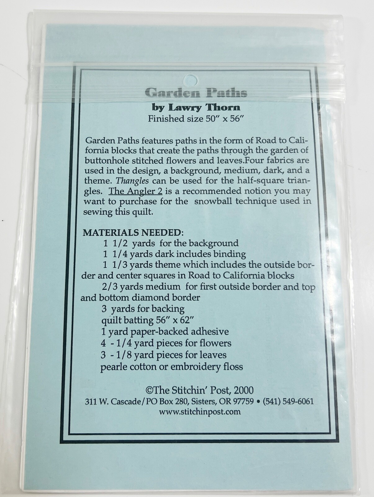 Stitchin' Post Pattern Garden Paths 50"x56" and 50 similar items