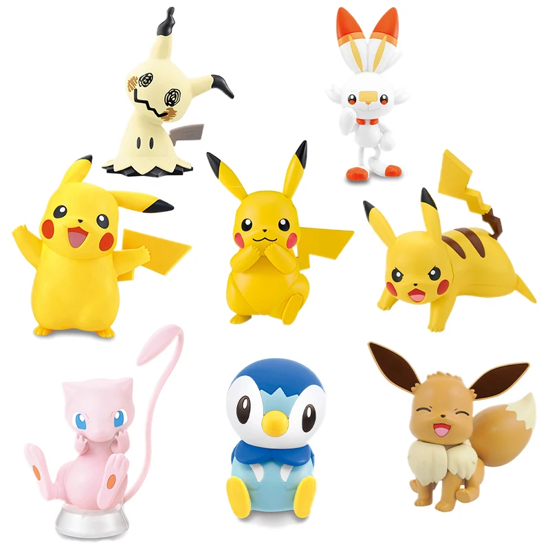 Pokemon Figures Plamo Pokemon Model Kit Quick Lugia Kyurem Mewtwo Eevee Lucario Action Figures
