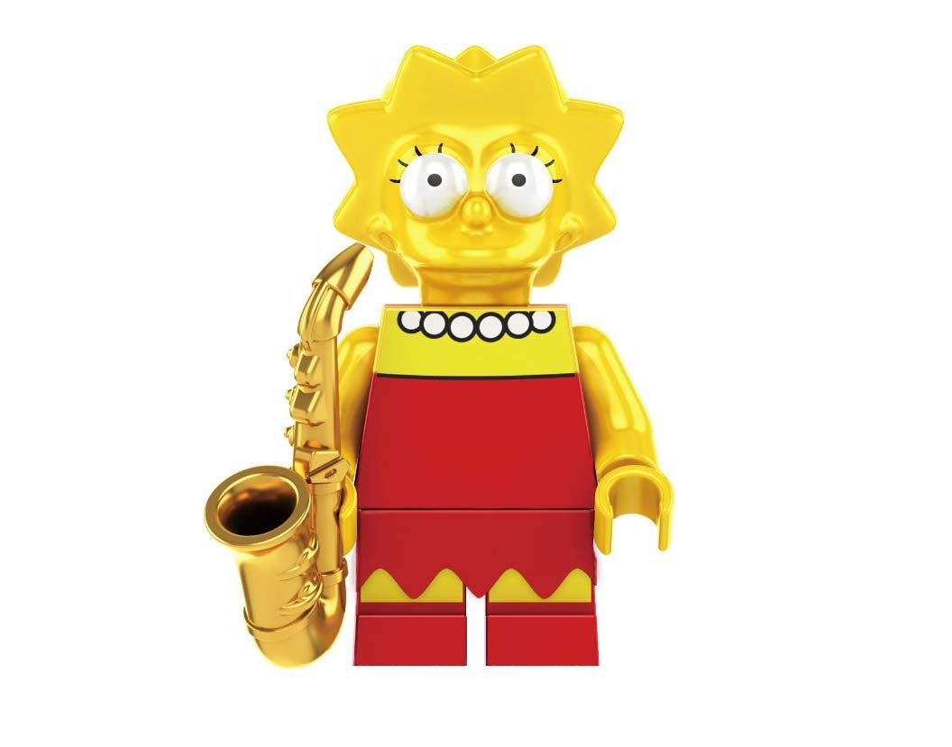 Lisa with sax The Simpsons Cartoon Minifigure Custome - LEGO (R ...
