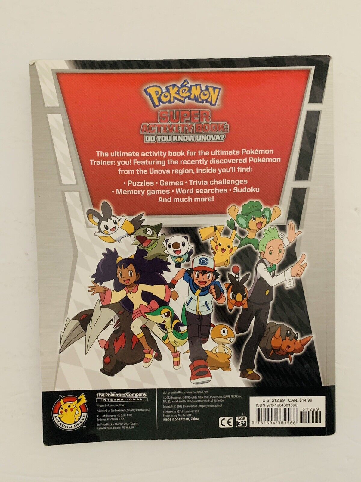 Pokémon Super Activity Book: Do You Know Unova? *BRAND NEW* - Books