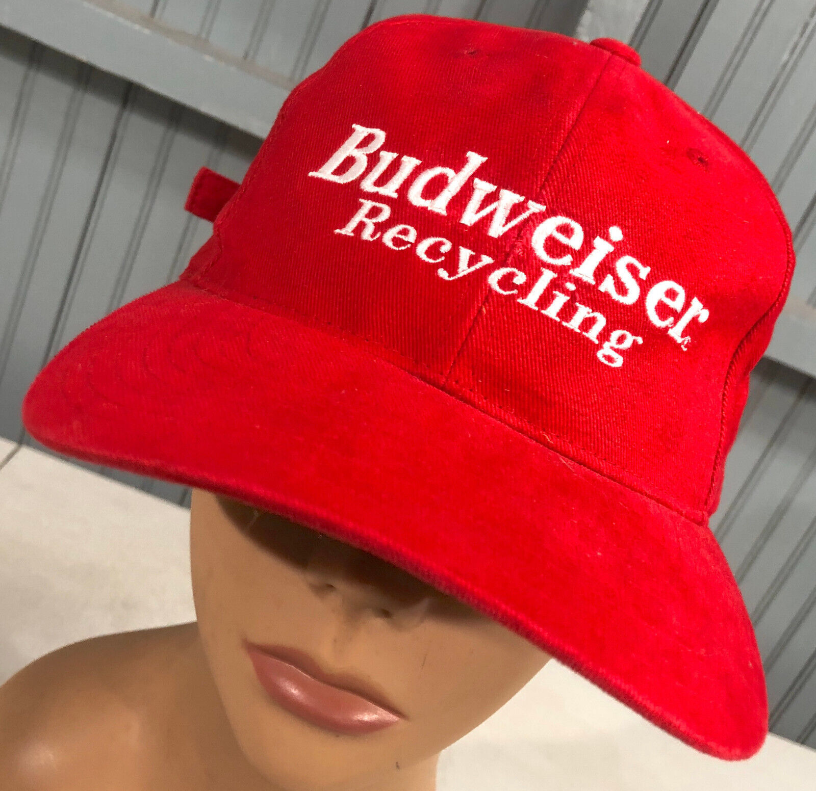 Budweiser Recycling 1999 ISRI Anheuser Busch Baseball Cap Hat Strapback ... Budweiser Recycling 1999 ISRI Anheuser Busch Baseball Cap Hat Strapback ...