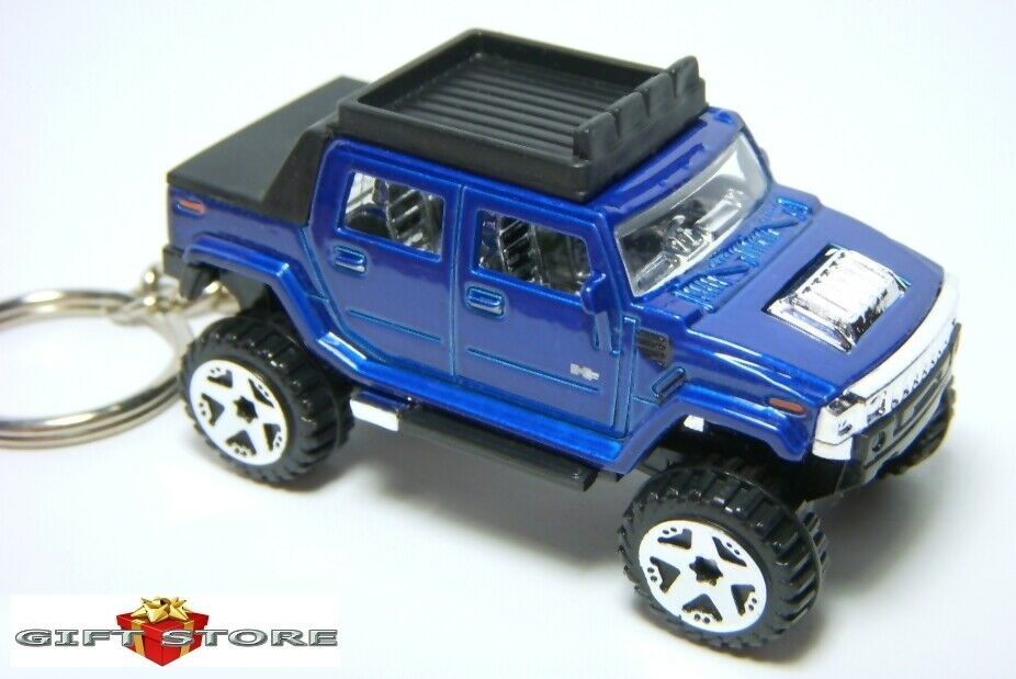 RARE KEY CHAIN BLUE & BLACK LIFTED HUMMER H2 SUT NEW CUSTOM LIMITED ...