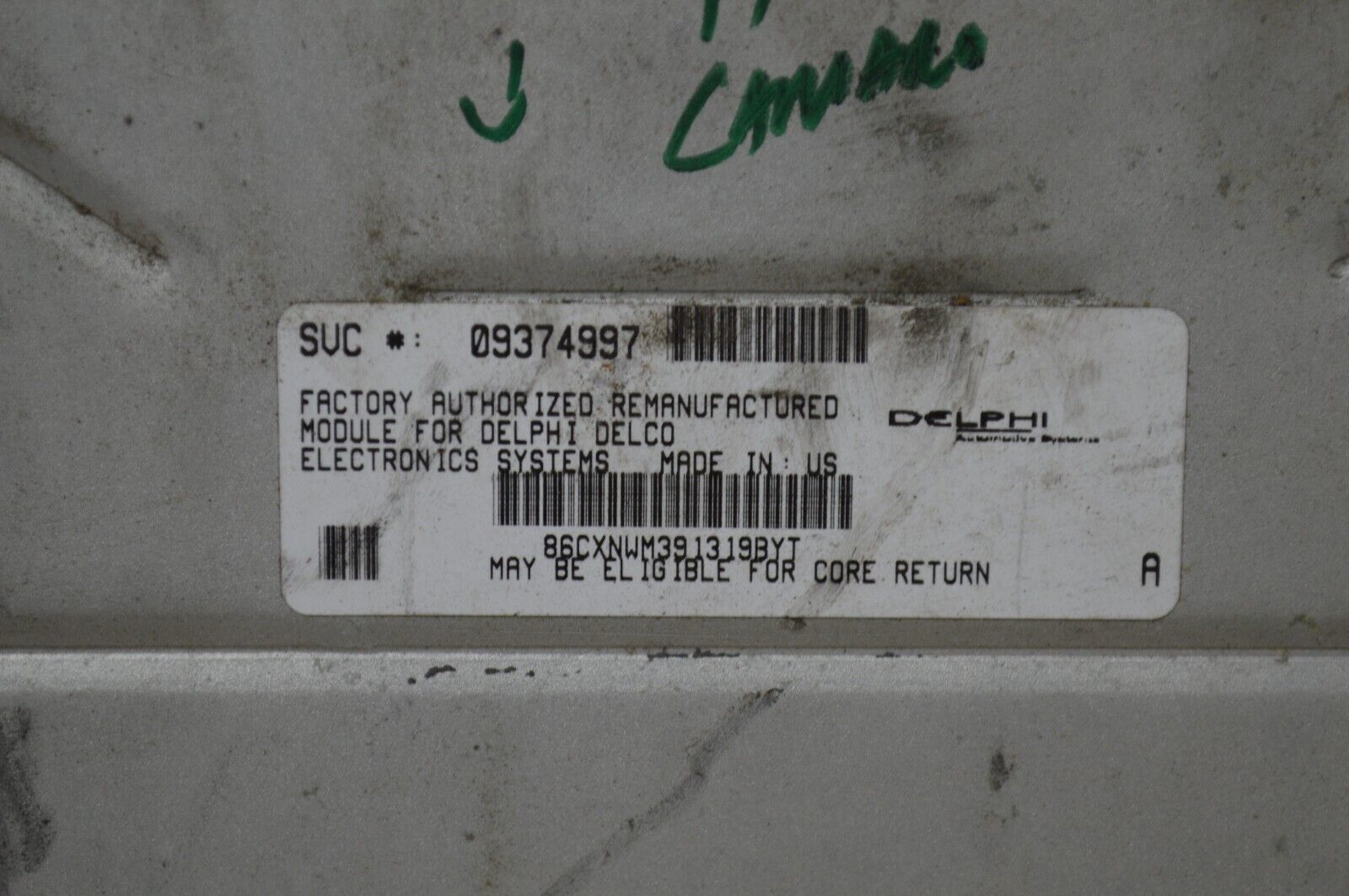 1999 Chevrolet Camaro Engine Control Unit ECU 09374997 Module 214-1i1 ...