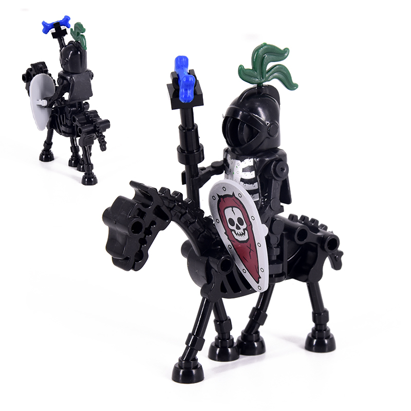 Medieval Skeleton Warrior Knight Army Set H 16 Custom Minifigures Lot ...