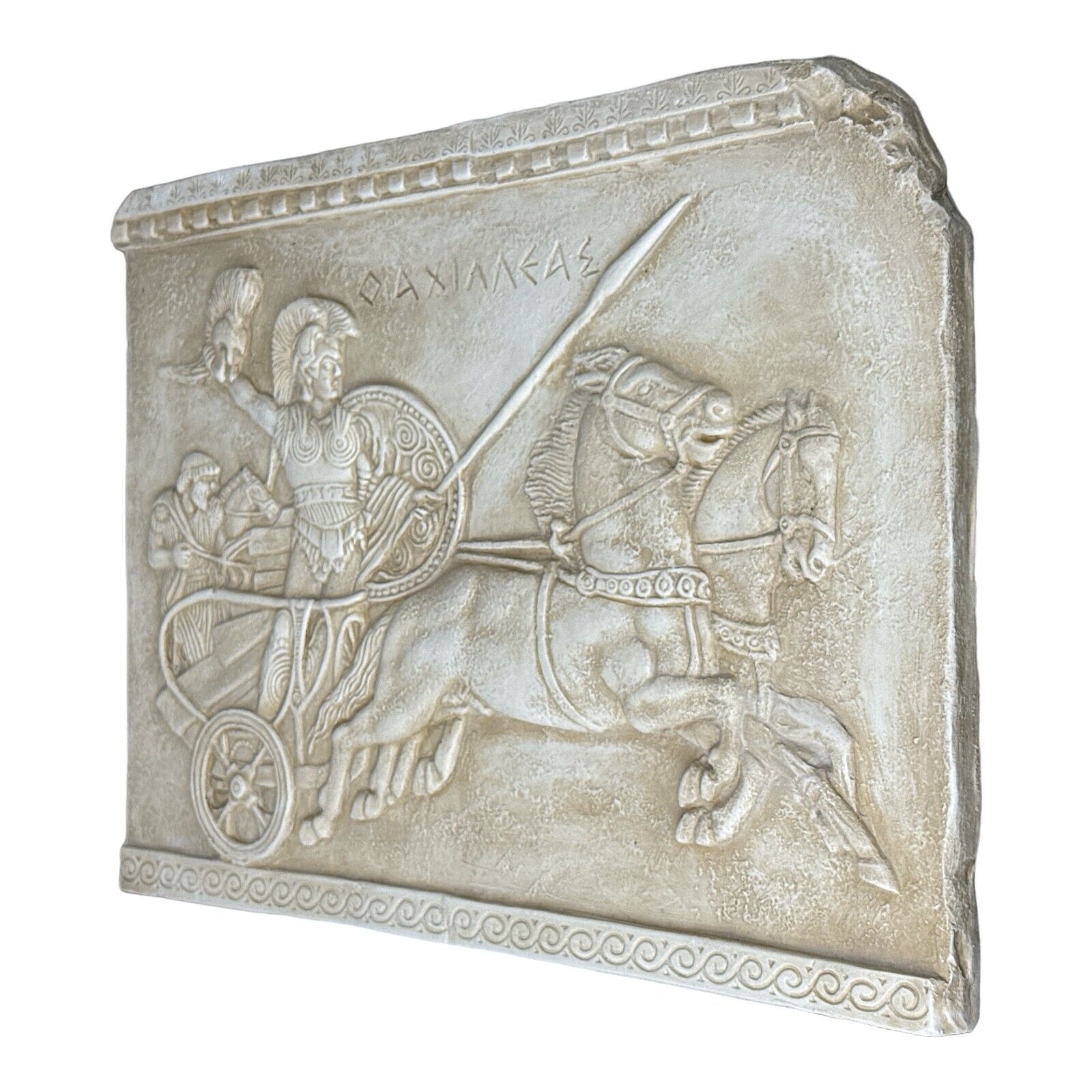 Bas relief Triumph of Achilles on Chariot Cast Stone Greek Sculpture ...