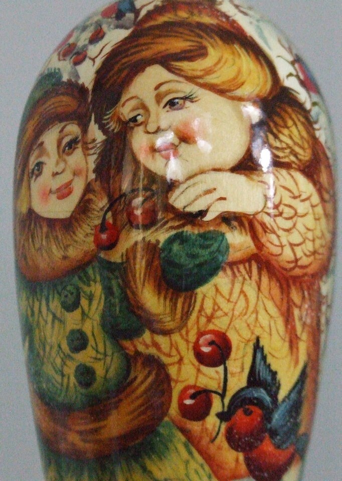 Exclusive Russian Christmas Ornament Hand Painted Tear Drop Shape 2 ...