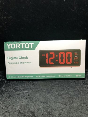YORTOT 16” Large Digital Wall Clock with Remote Control 5 Level ...