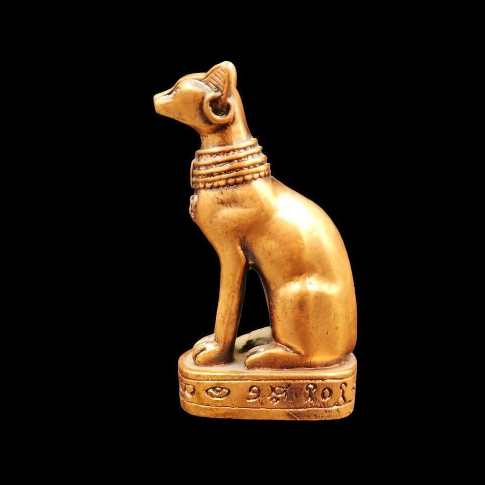 UNIQUE Handmade Copper Statue of Egyptian Ancient Mythical Goddess Cat ...