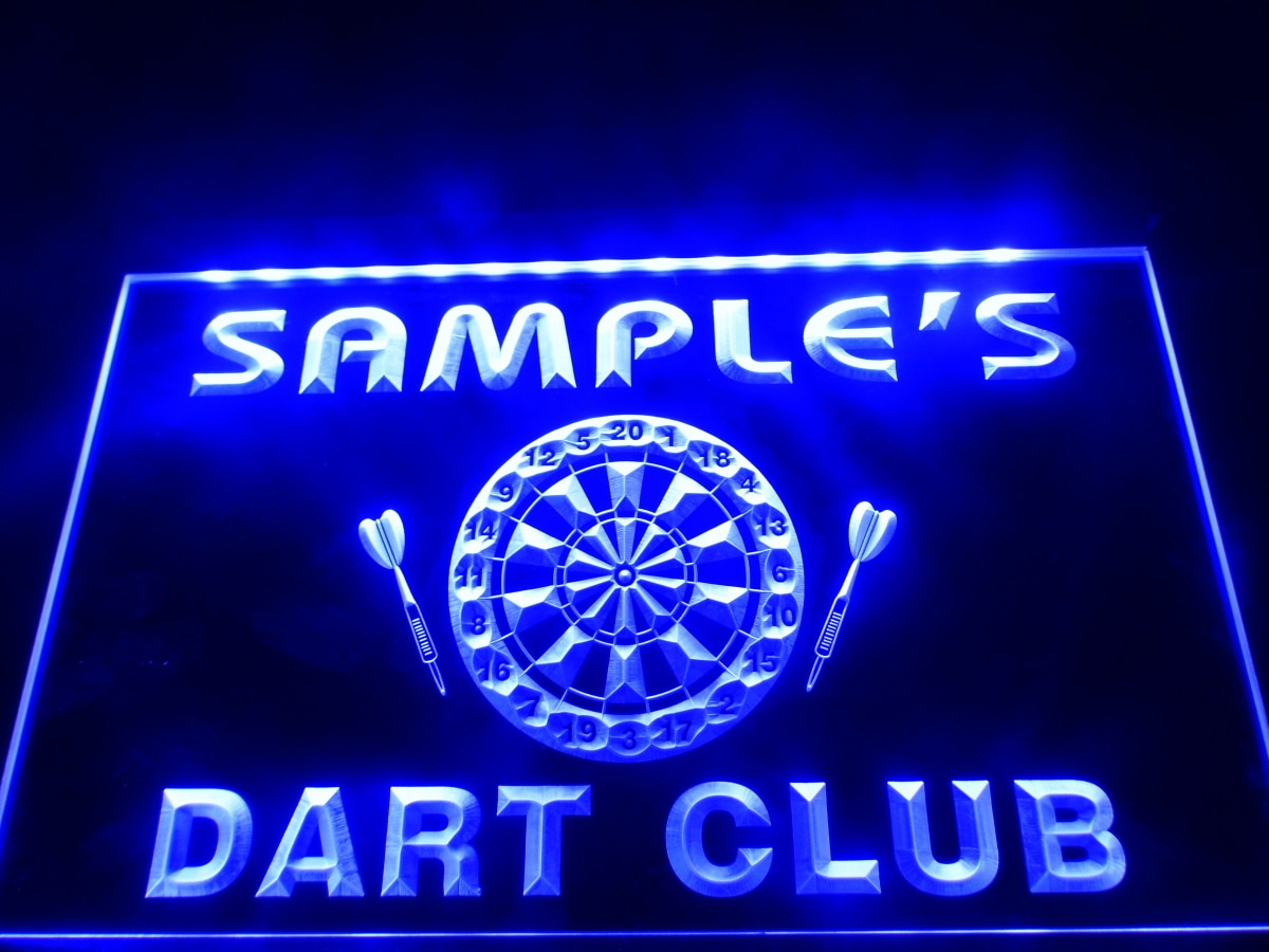 Name Personalized Custom Dart Club Beer Neon Sign Luminous Display ...
