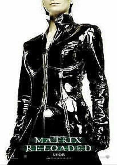 THE MATRIX RELOADED MOVIE POSTER ~ TRINITY ADVANCE 27x39 Carrie-Anne ...