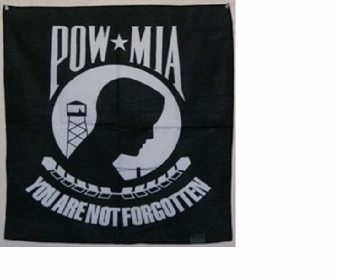 K's Novelties Set of 3 22" x 22" Black Powmia Pow Mia Pow-Mia Prisoner ...